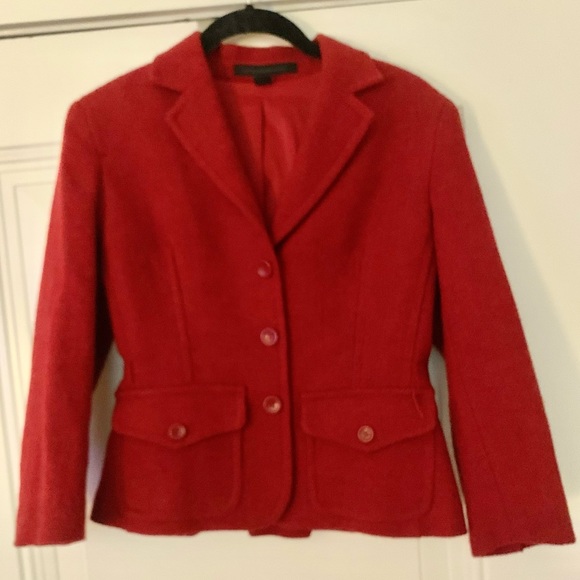 Express | Jackets & Coats | Express Red Lined Wool Short Military ...